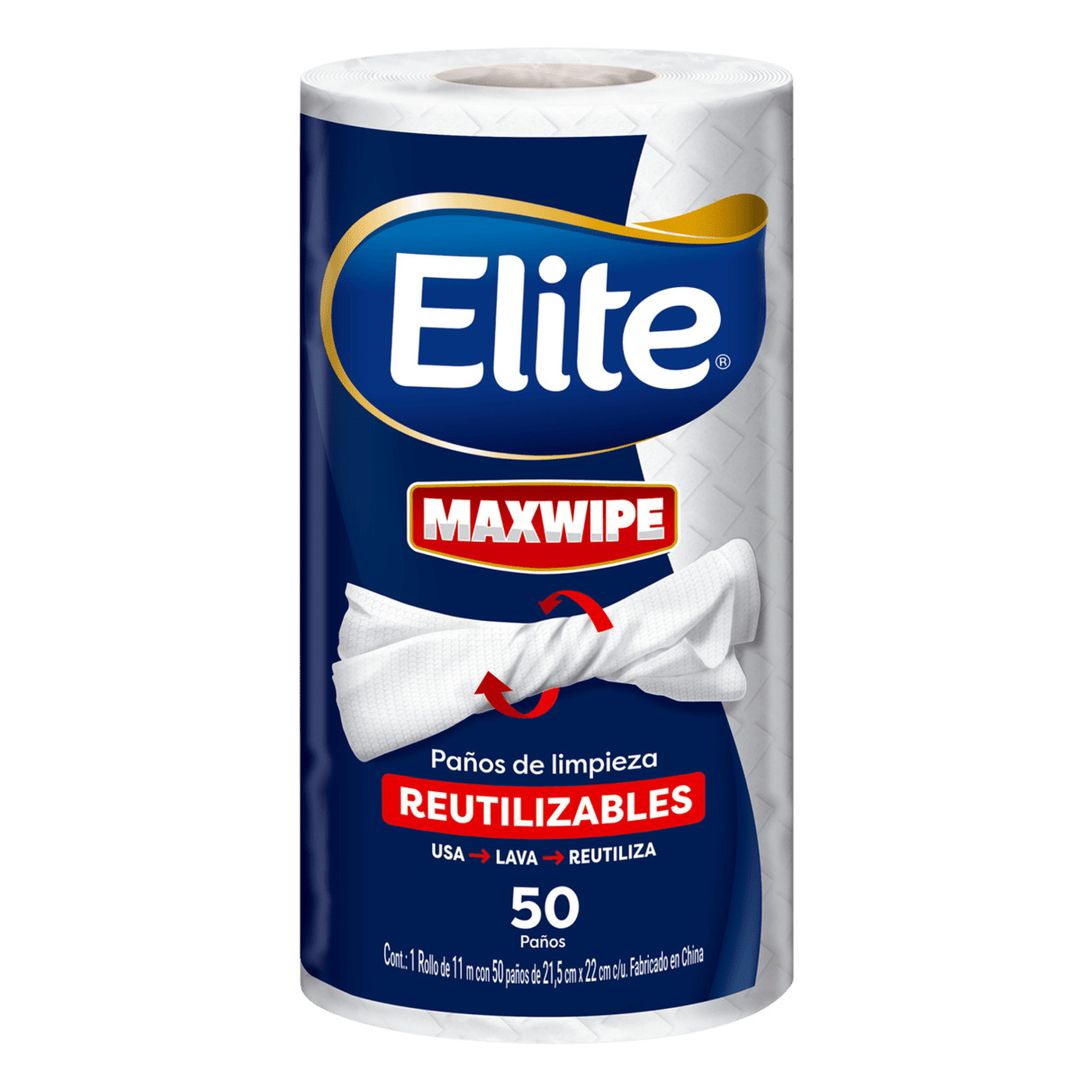 Toallas de Cocina Elite Maxwipe Reutilizables - 50 Hojas - 908359