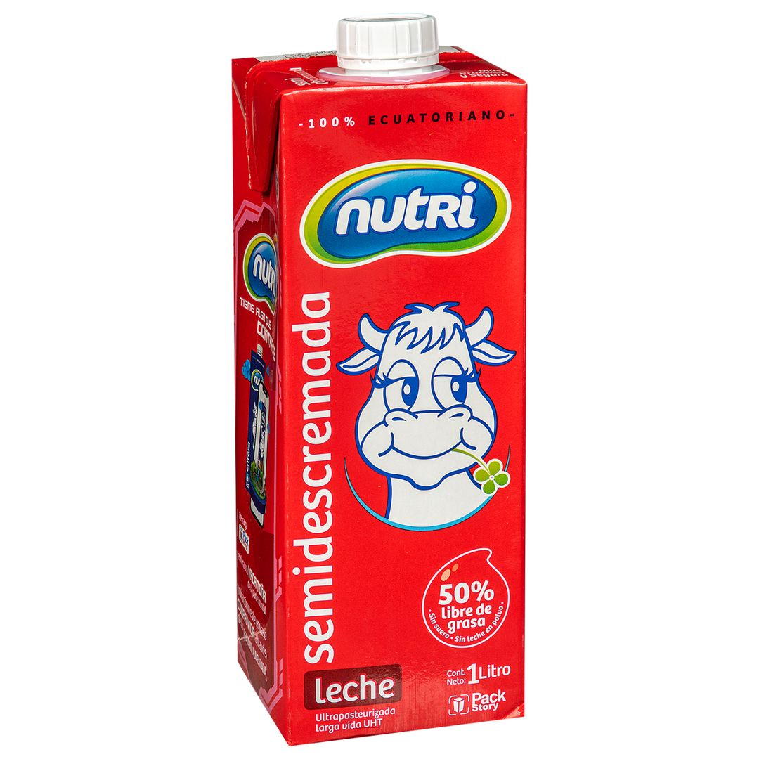 Leche Nutri Semidescremada Cartón 1L - 908858