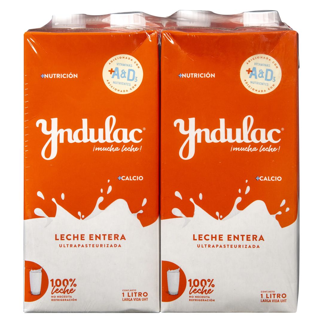Pack 4 Uds Leche Indulac Entera 1L - 908844