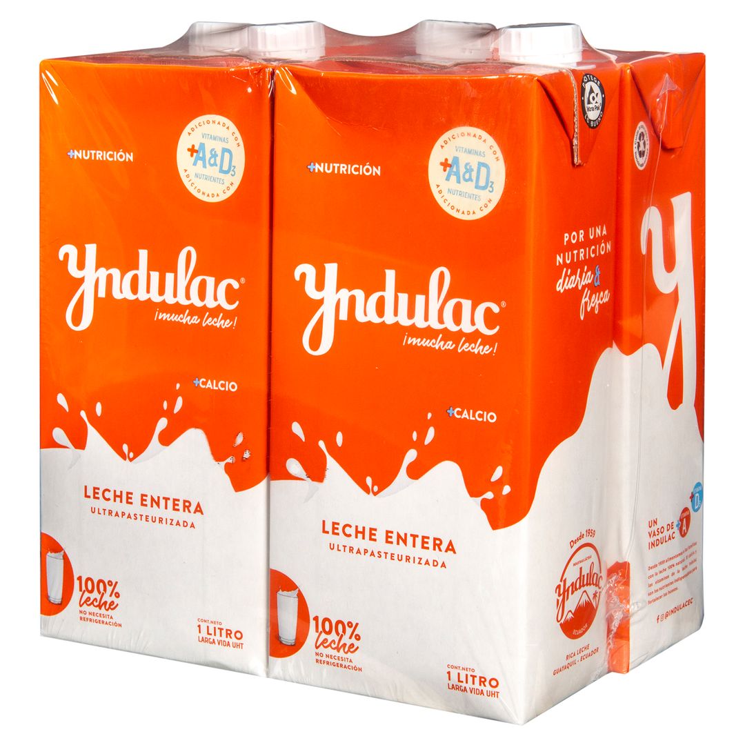 Pack 4 Uds Leche Indulac Entera 1L - 908844