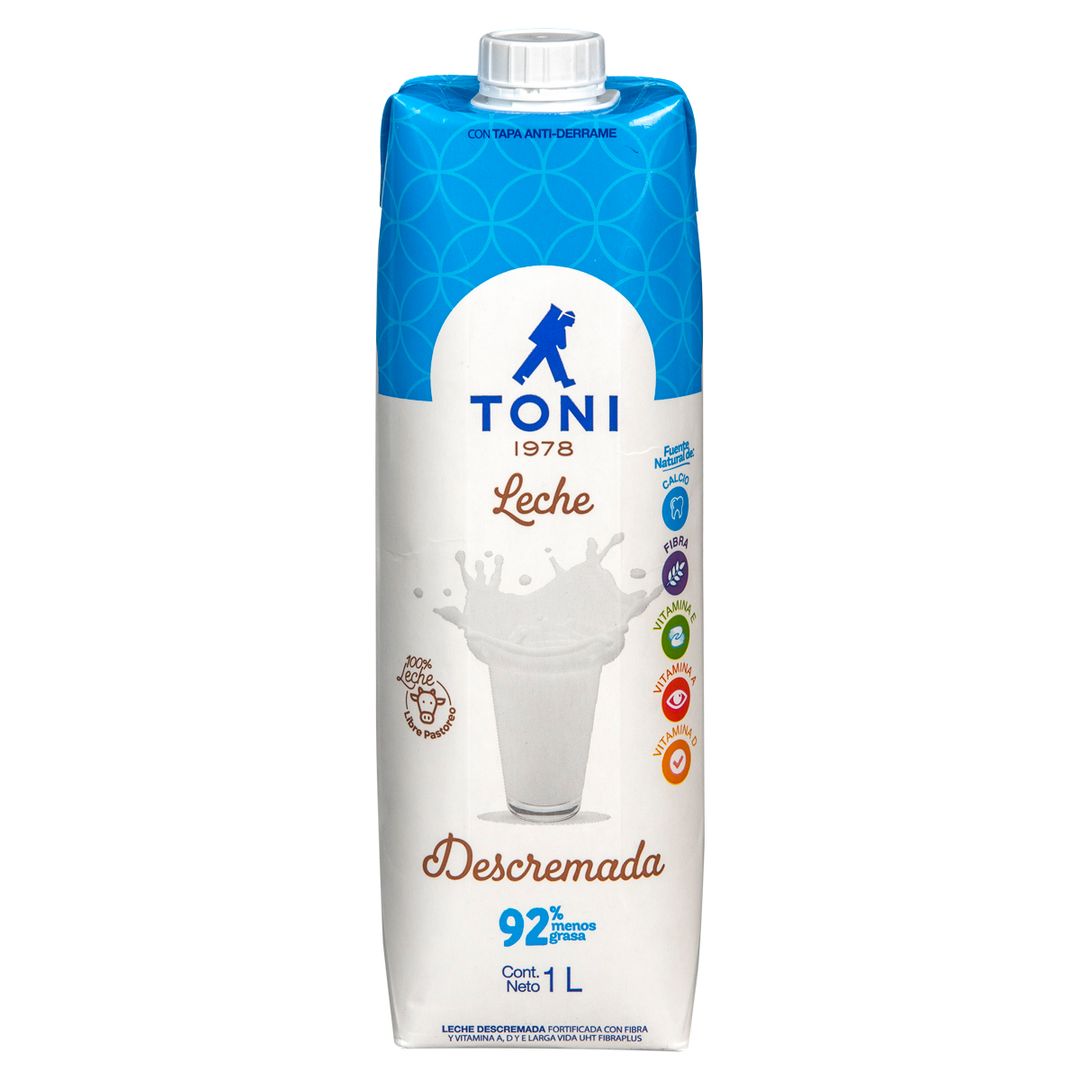 Leche Toni Descremada Cartón 1L - 909067