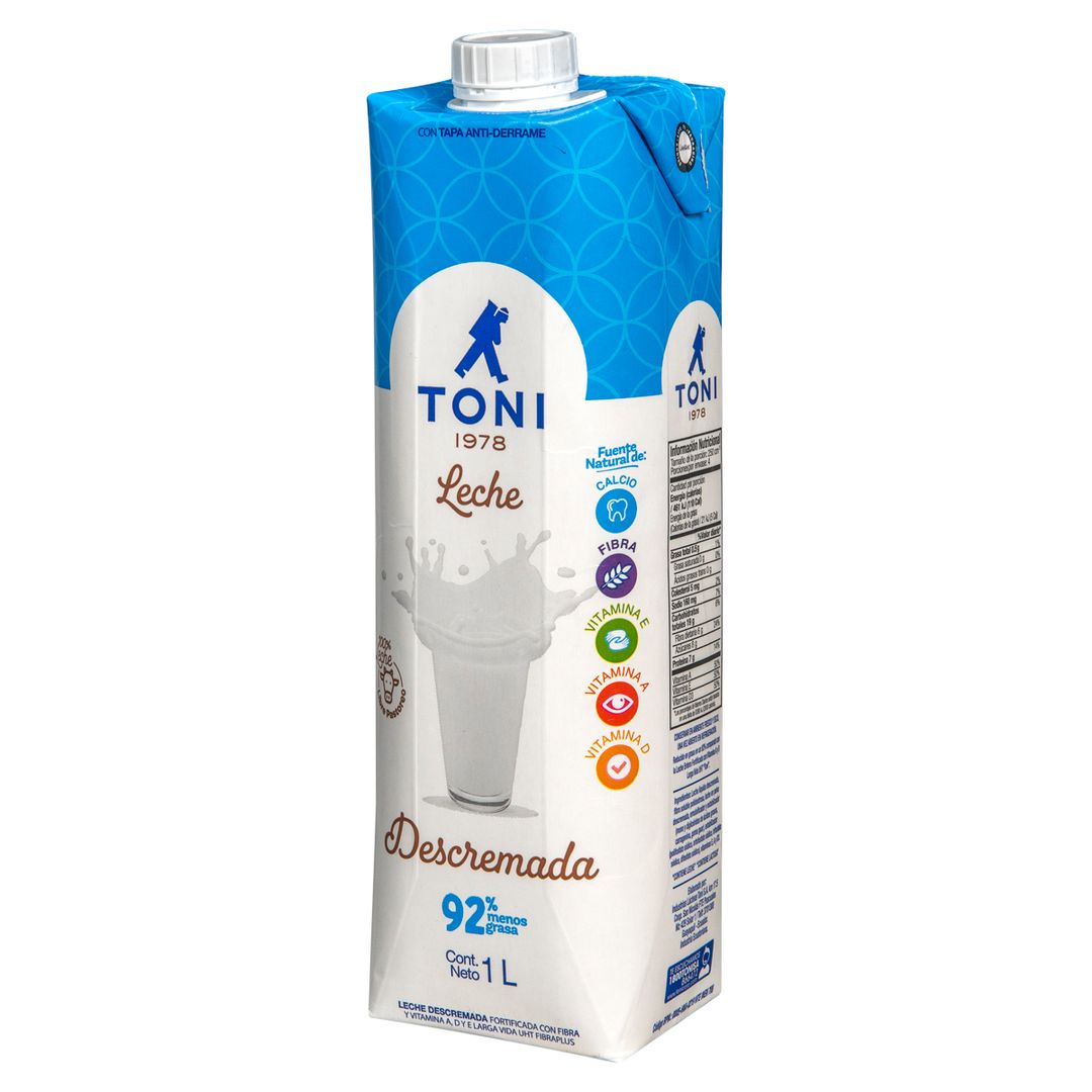 Leche Toni Descremada Cartón 1L - 909067