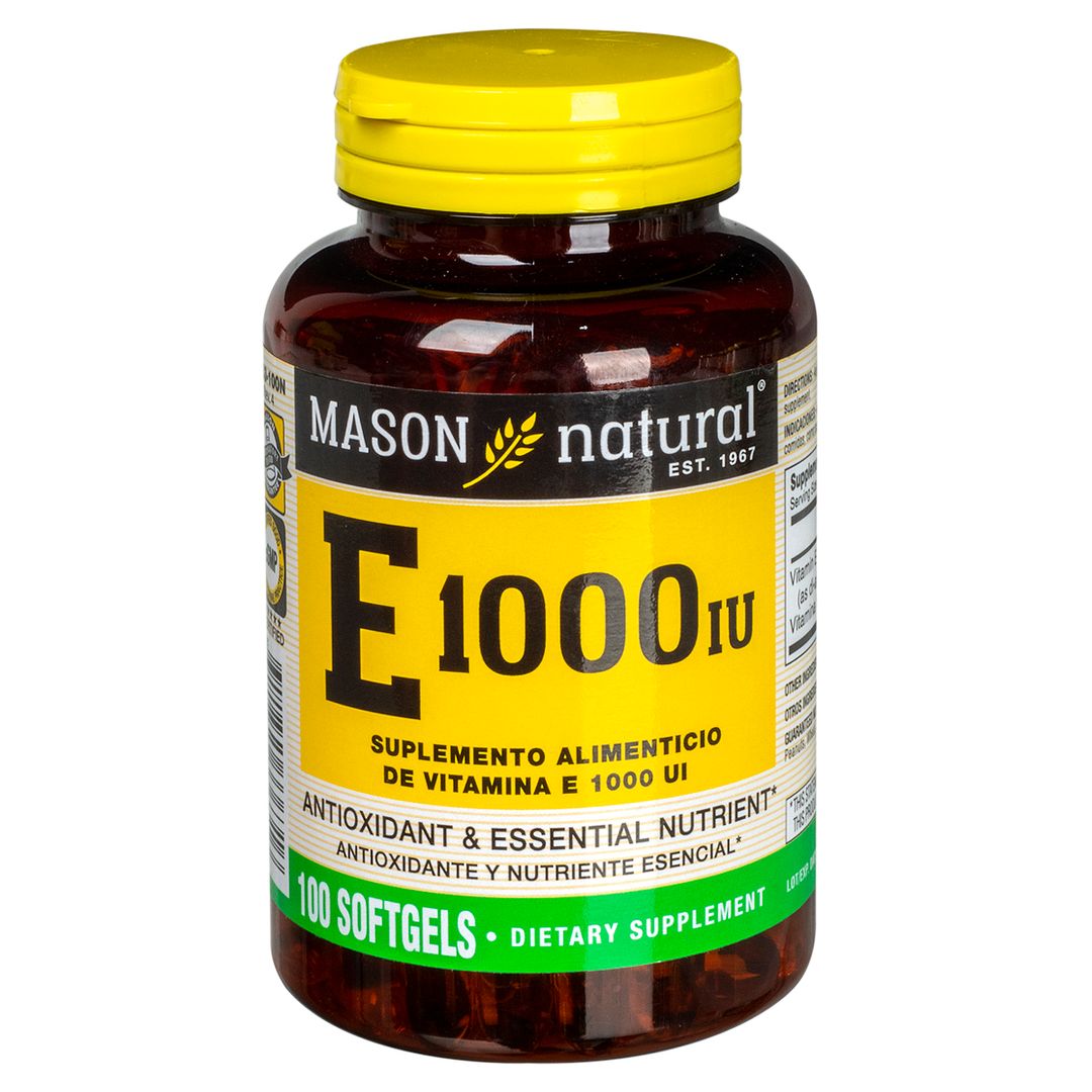 Vitamina E 1000 IU Mason Natural - 100 Cápsulas - 909138