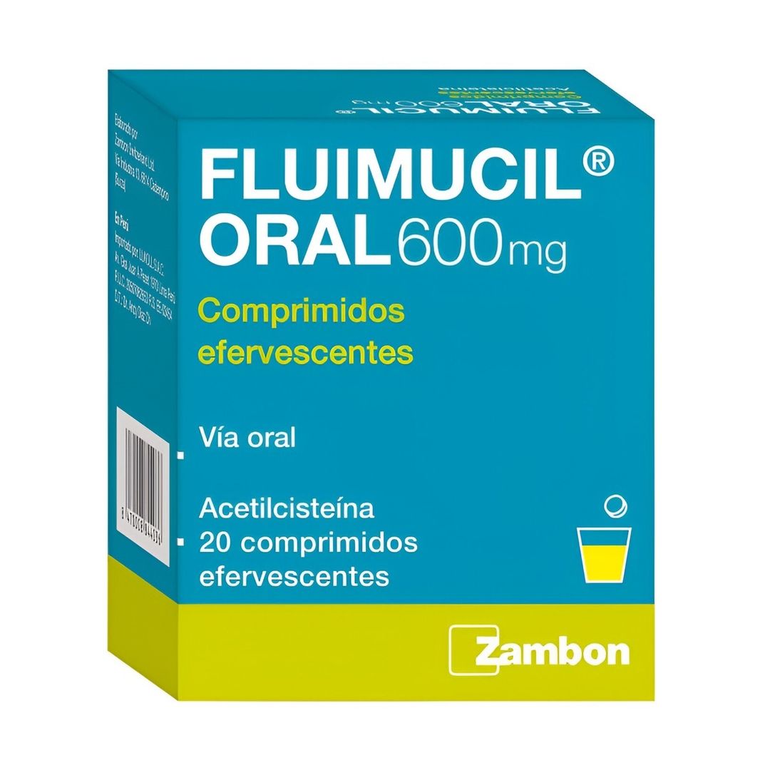 Comprimidos Efervescentes Fluimucil para Adultos 600mg - 20 Unidades ...