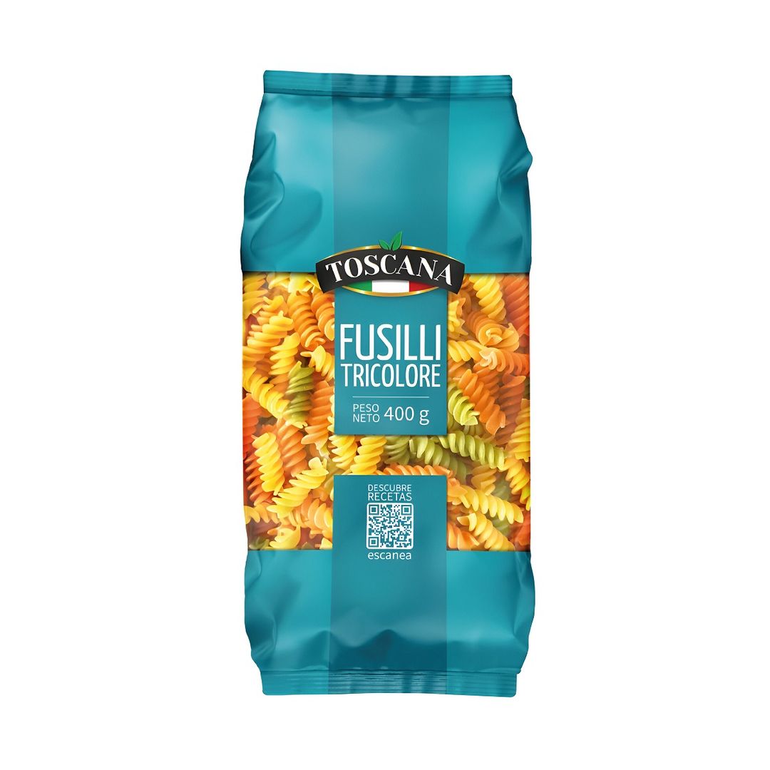 Fideo Fusilli Tricolore Toscana 400 g - 909752