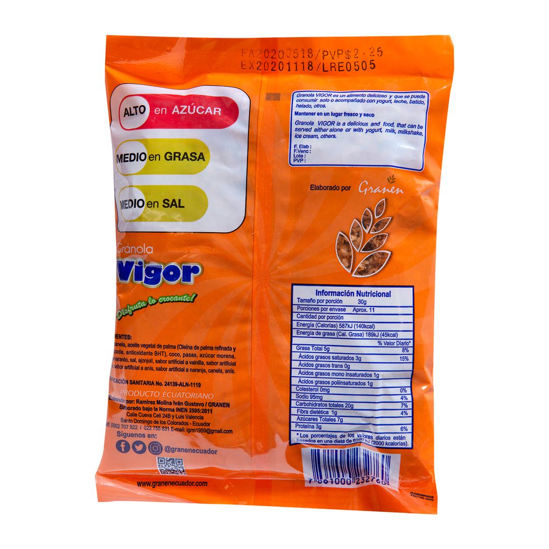 Granola Vigor 340g - 909769
