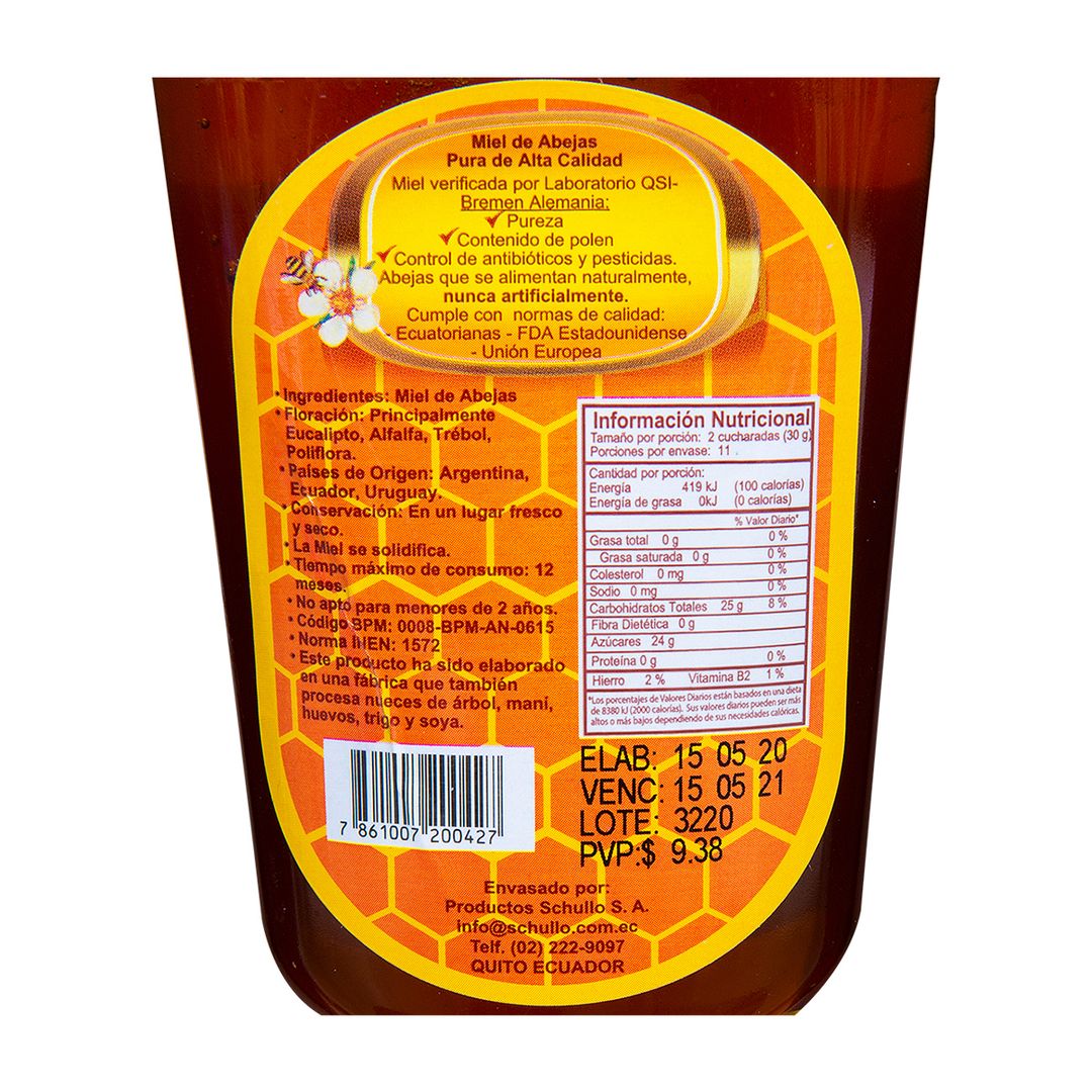 Miel de Abeja Schullo 330g - 910486