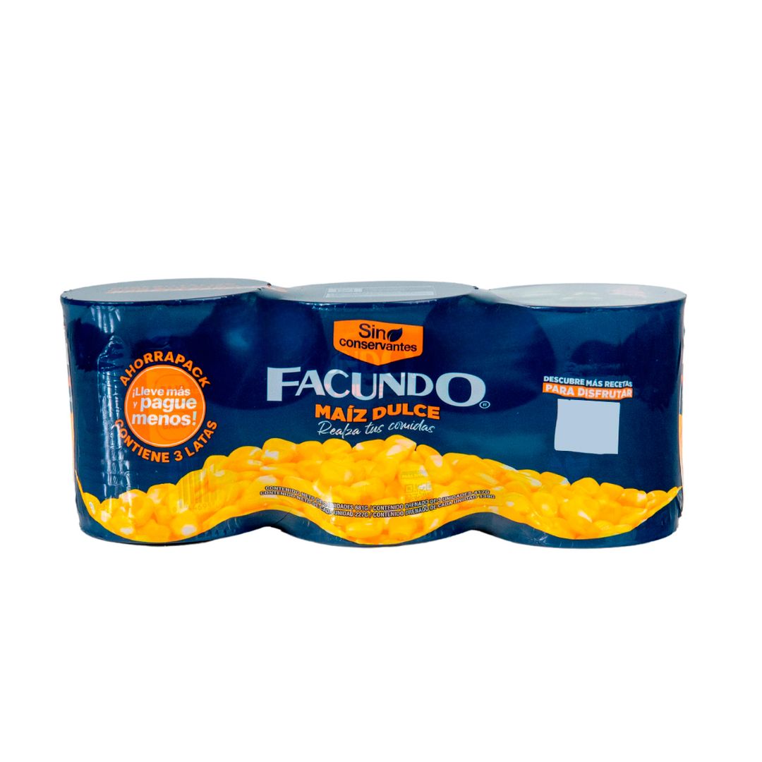 Pack 3 Uds Maíz Dulce Facundo 227g - 910493