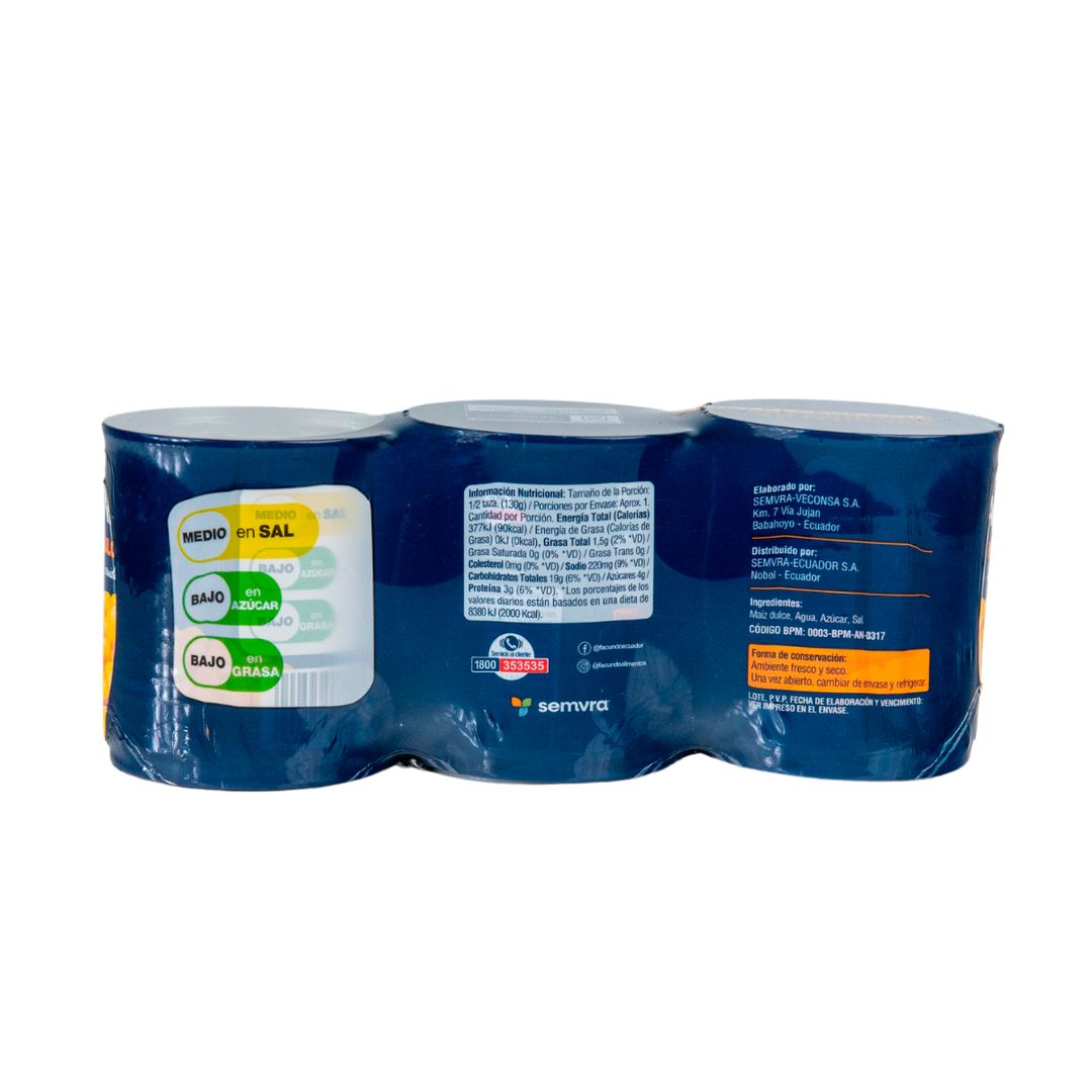 Pack 3 Uds Maíz Dulce Facundo 227g - 910493