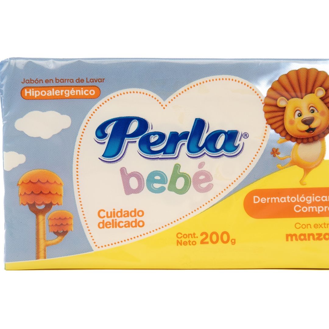 Jabón en Barra Perla Bebé Manzanilla Amarillo 200 g - 910693