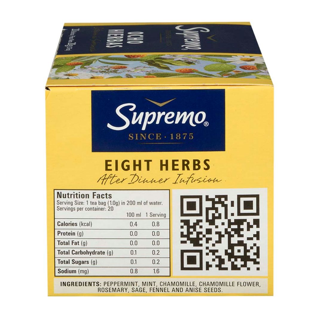 Pack 20 Uds Té Supremo Ocho Hierbas 20g - 911024