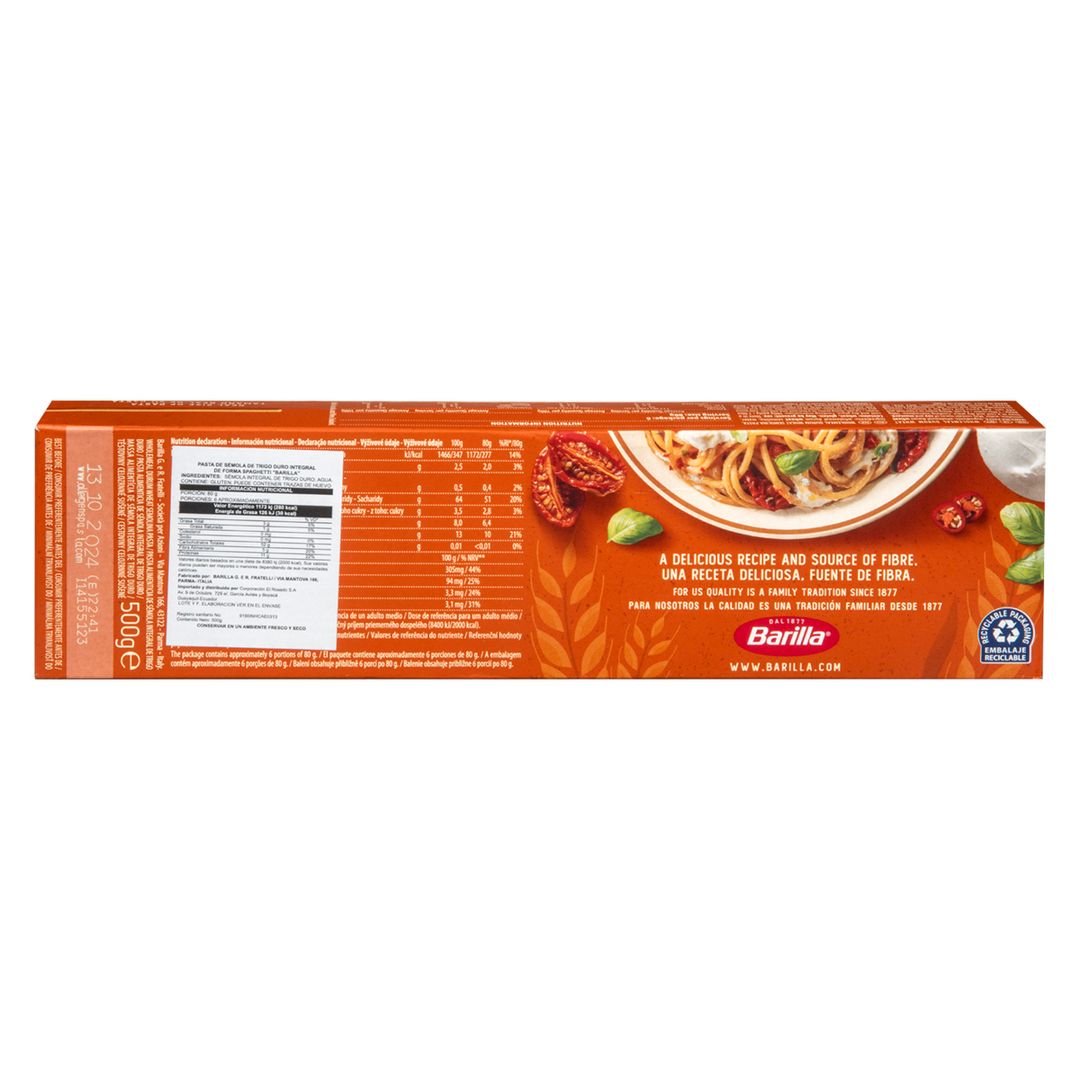 Pasta Spaghetti Barilla Integral 500g - 911033
