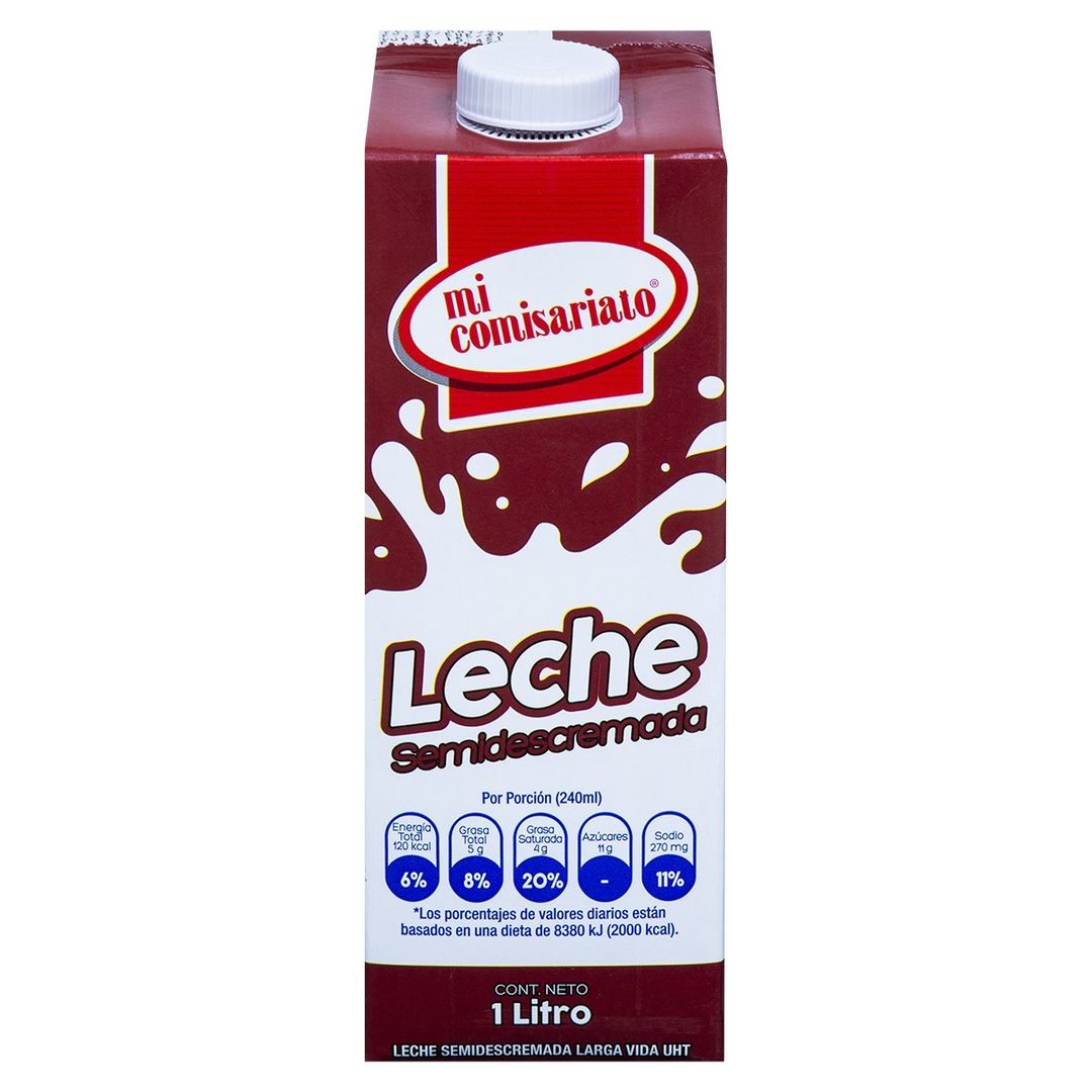 Leche Mi Comisariato Semidescremada Cartón 1L - 913847