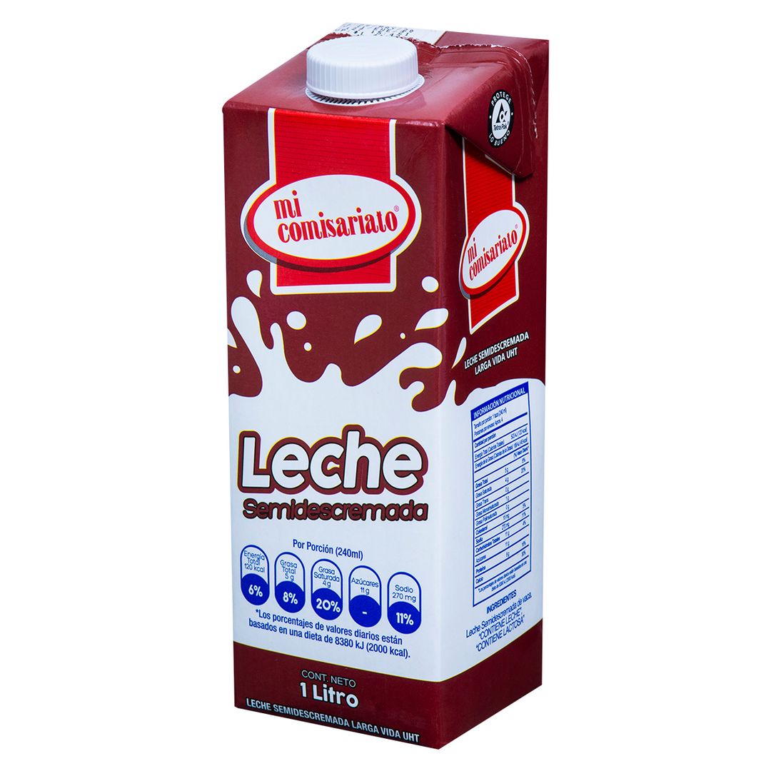 Leche Mi Comisariato Semidescremada Cartón 1L - 913847