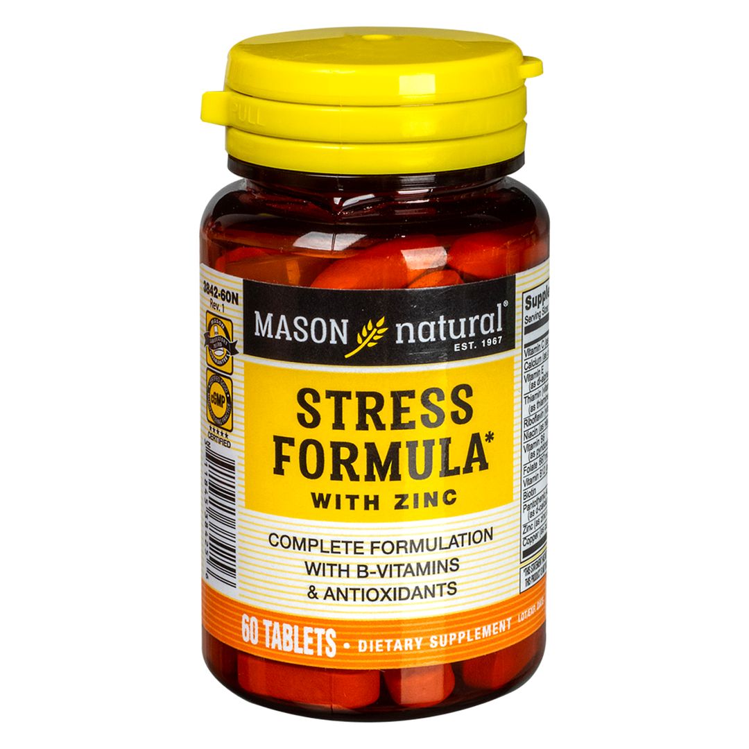 Stress Fórmula Mason Natural With Zinc - 60 Tabletas - 914134