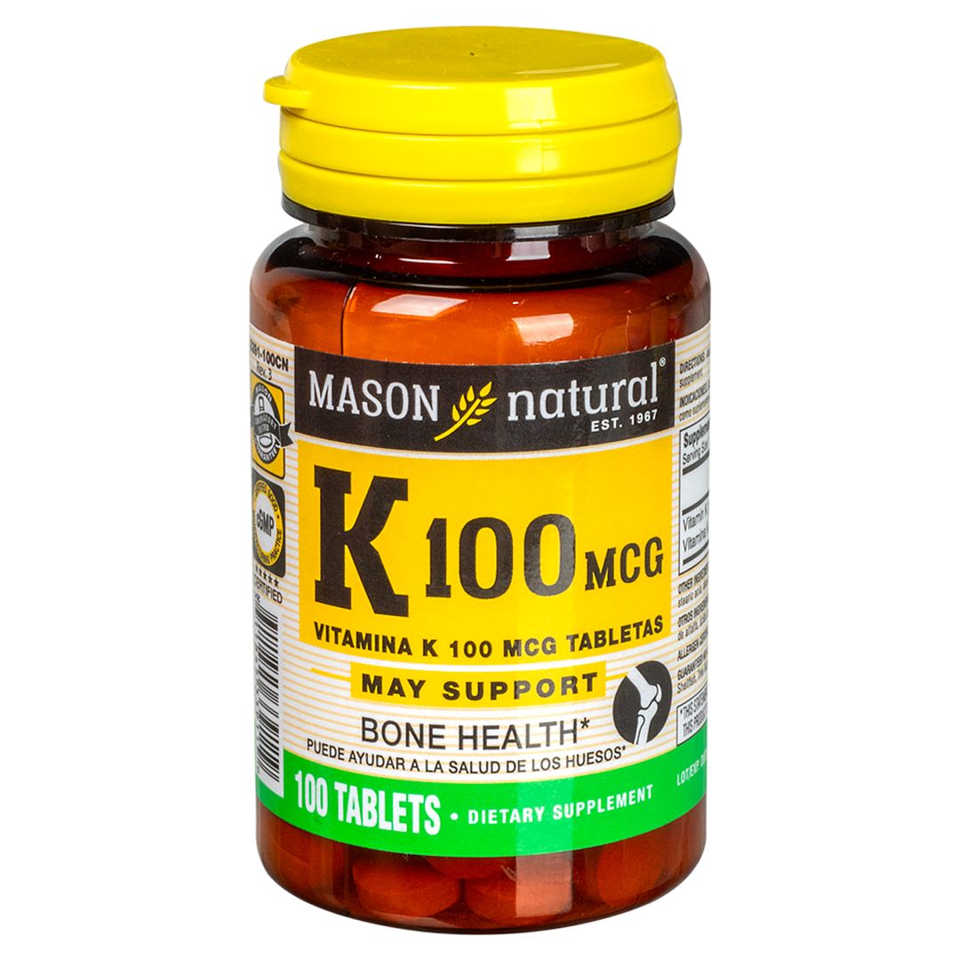 Vitamina K 100 MCG Mason Natural - 100 Tabletas - 914135