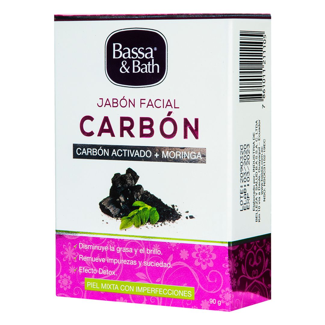 Jabón Facial Carbón Bassa & Bath 90g - 914155