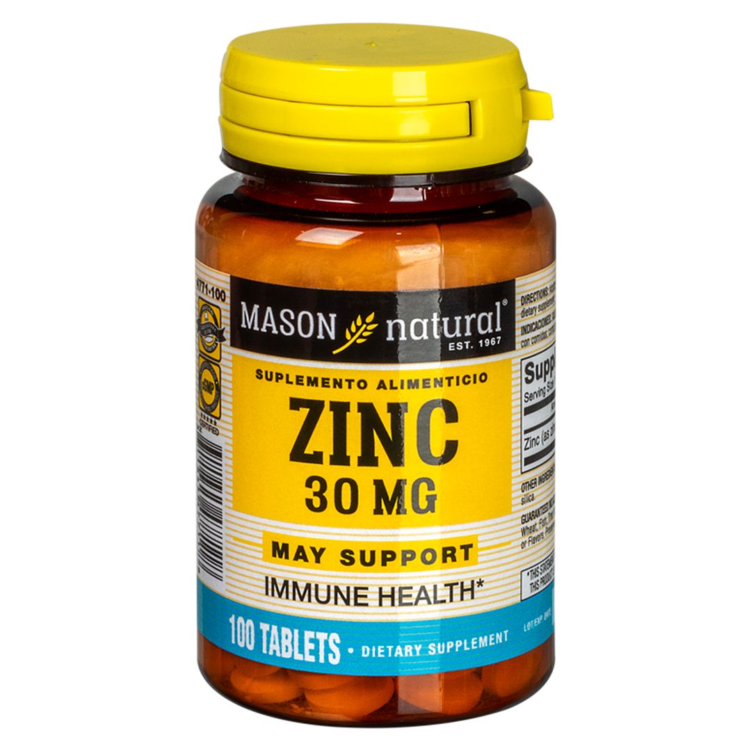 Zinc 30mg Mason Natural - 100 Tabletas - 914166