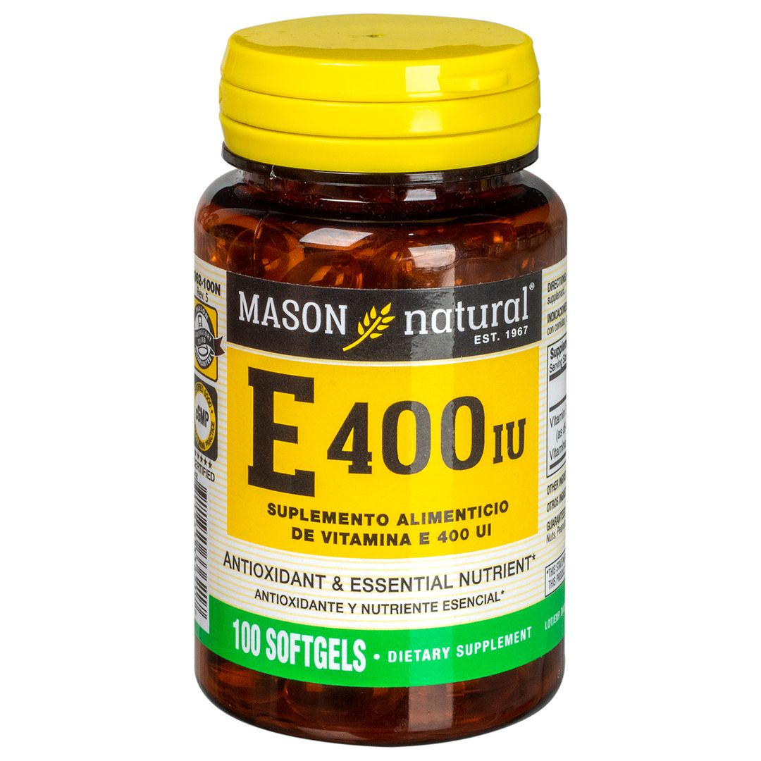 Vitamina E Mason Natural 400IU - 100 Cápsulas - 914167