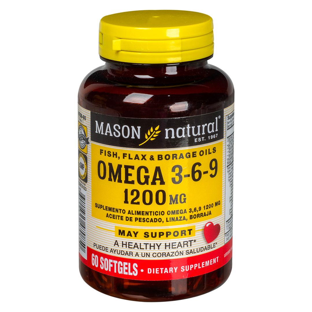 Omega -3-6-9 1200 MG Mason Natural - 60 Cápsulas - 914168