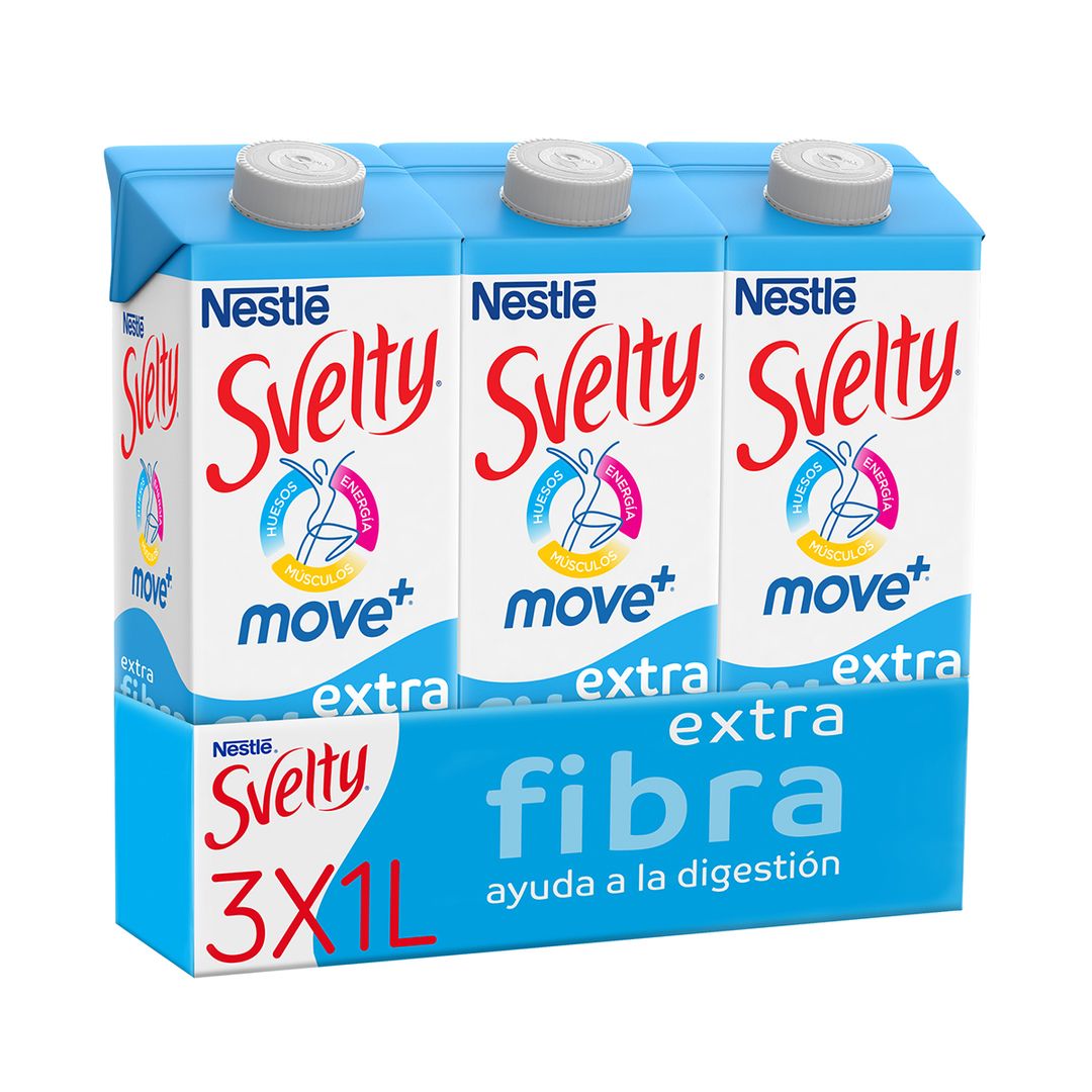Pack 3 Uds Leche Svelty Descremada Digestión Cartón 1L - 914549