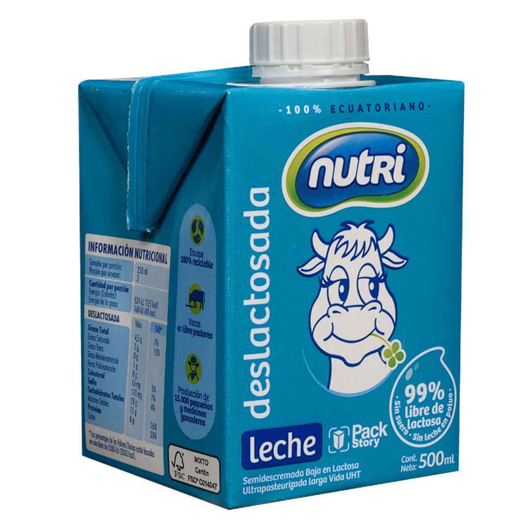 Leche Nutri Deslactosada Cartón 500ml - 914830