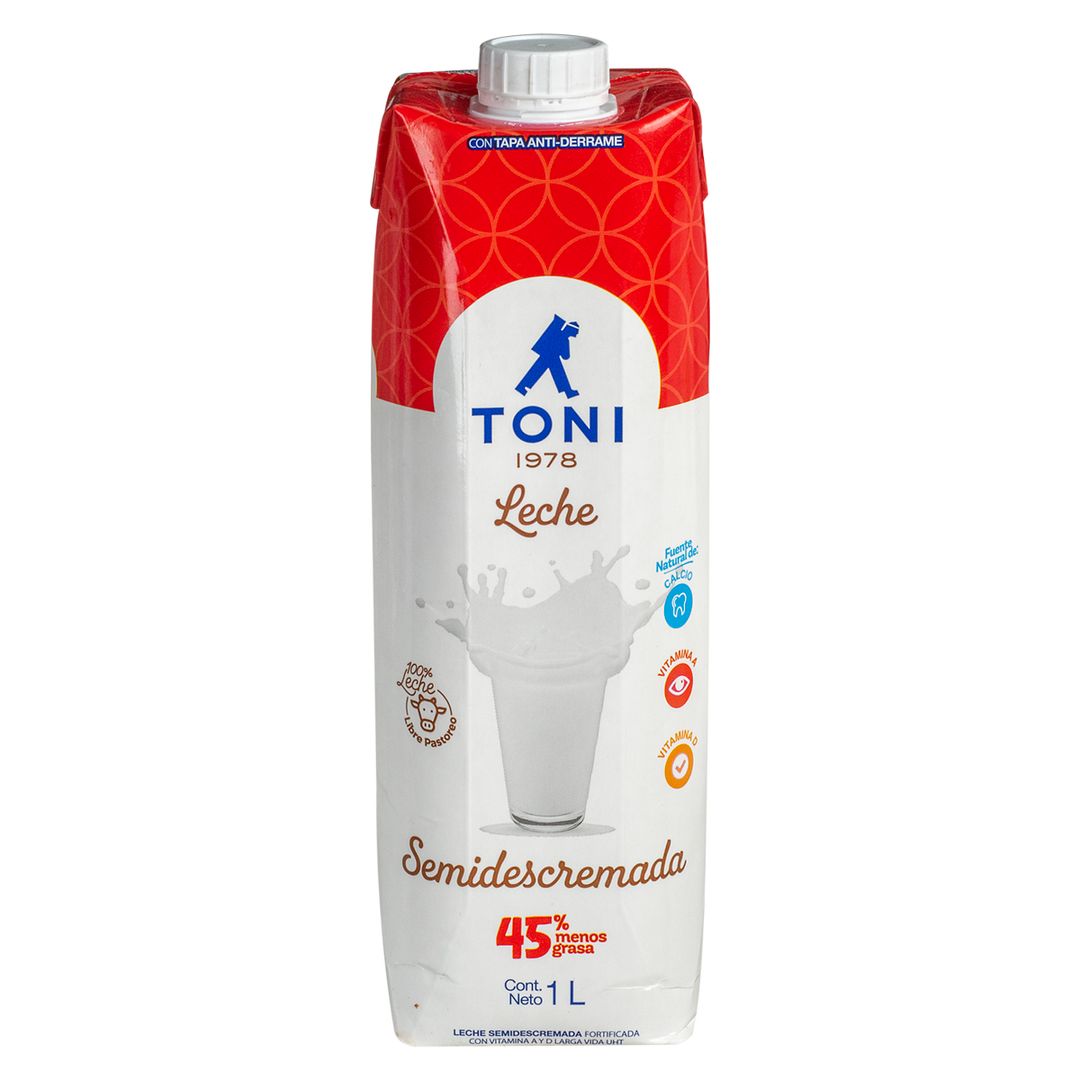 Leche Toni Semidescremada Cartón 1L - 915647