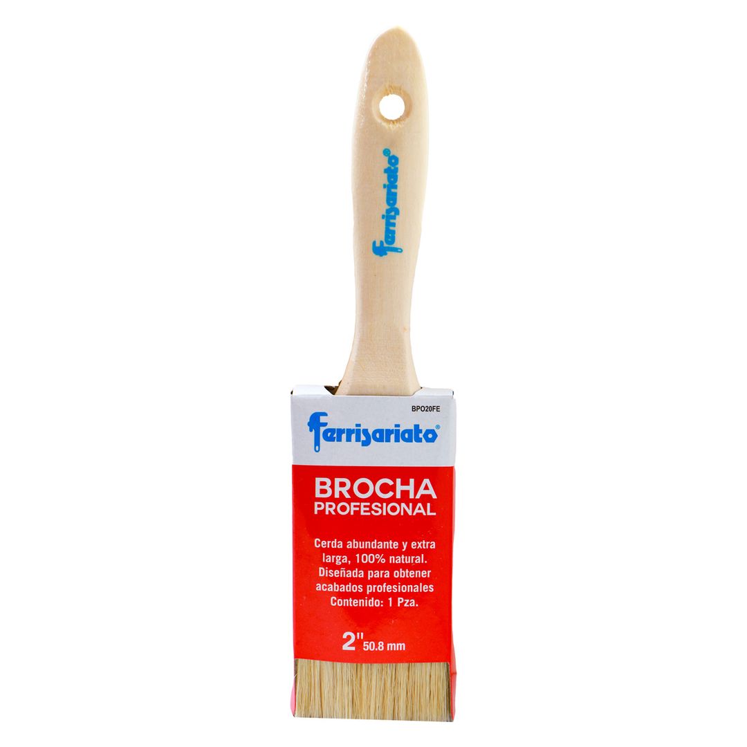 Brocha Ferrisariato Profesional con Mango de Madera 2” - 915990
