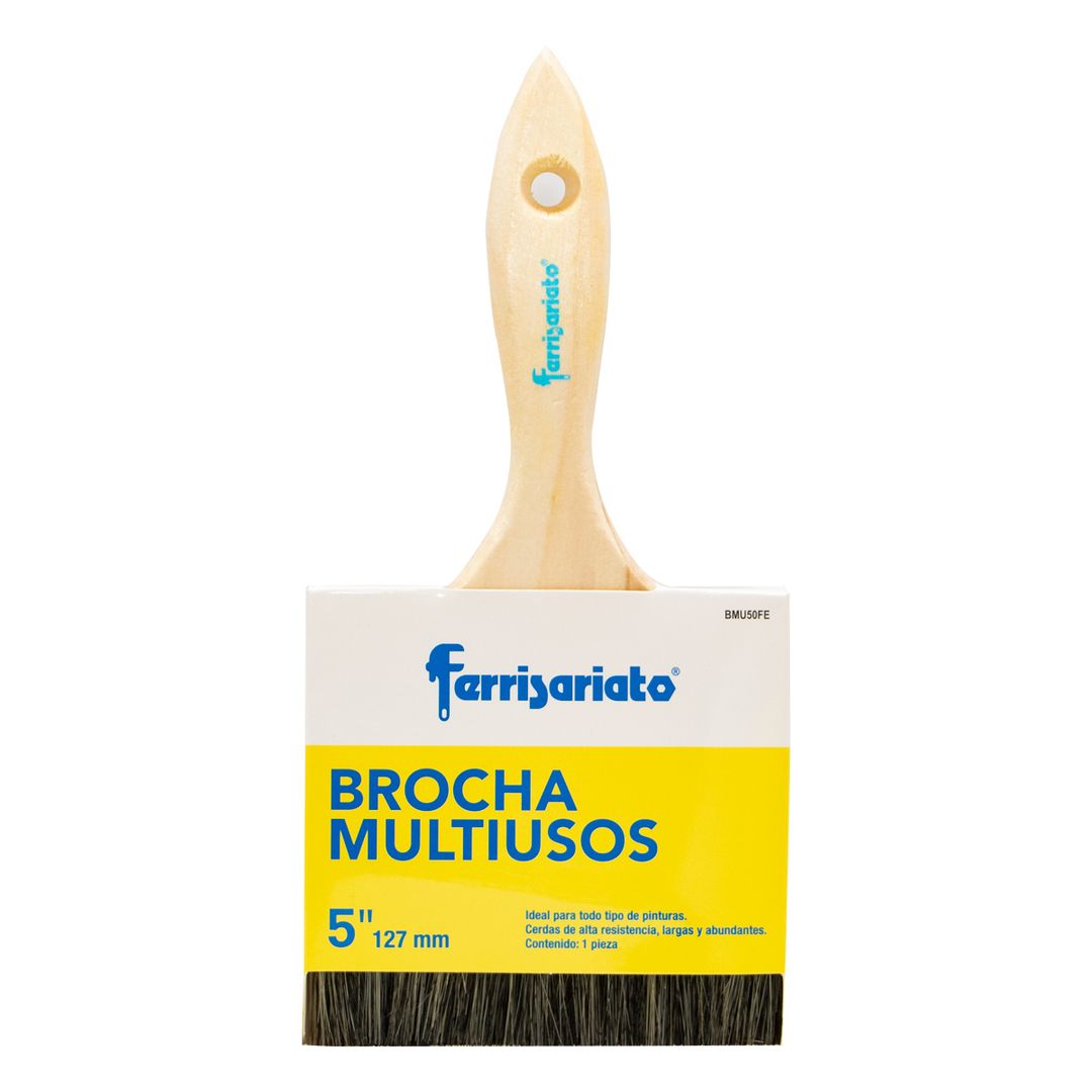 Brocha Ferrisariato Doméstica con Mango de Madera 5" - 916391