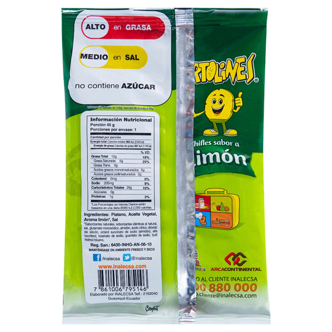 Tortolines Inalecsa Limón 45g - 916686