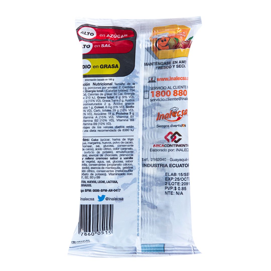 Cake Chococake Inacake Chocolate 100g - 917092