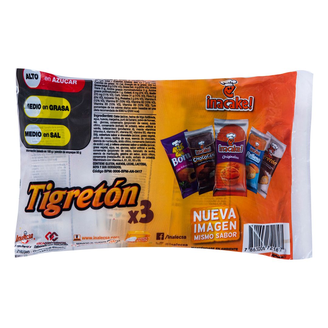 Cake Tigreton 3 Unds - 917114