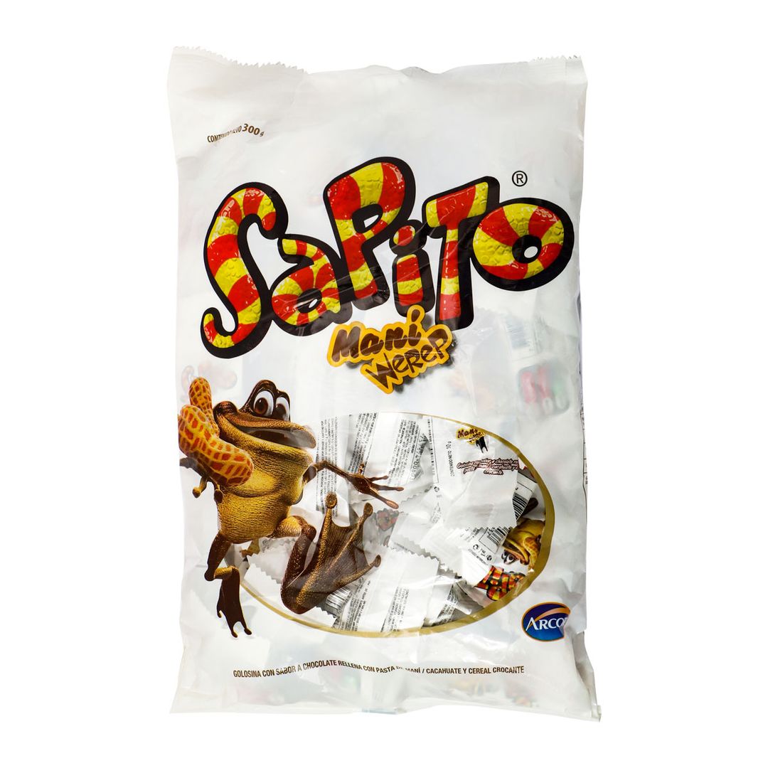 Pack 30 Uds Chocolate Sapito Maní Werep 300g - 917199