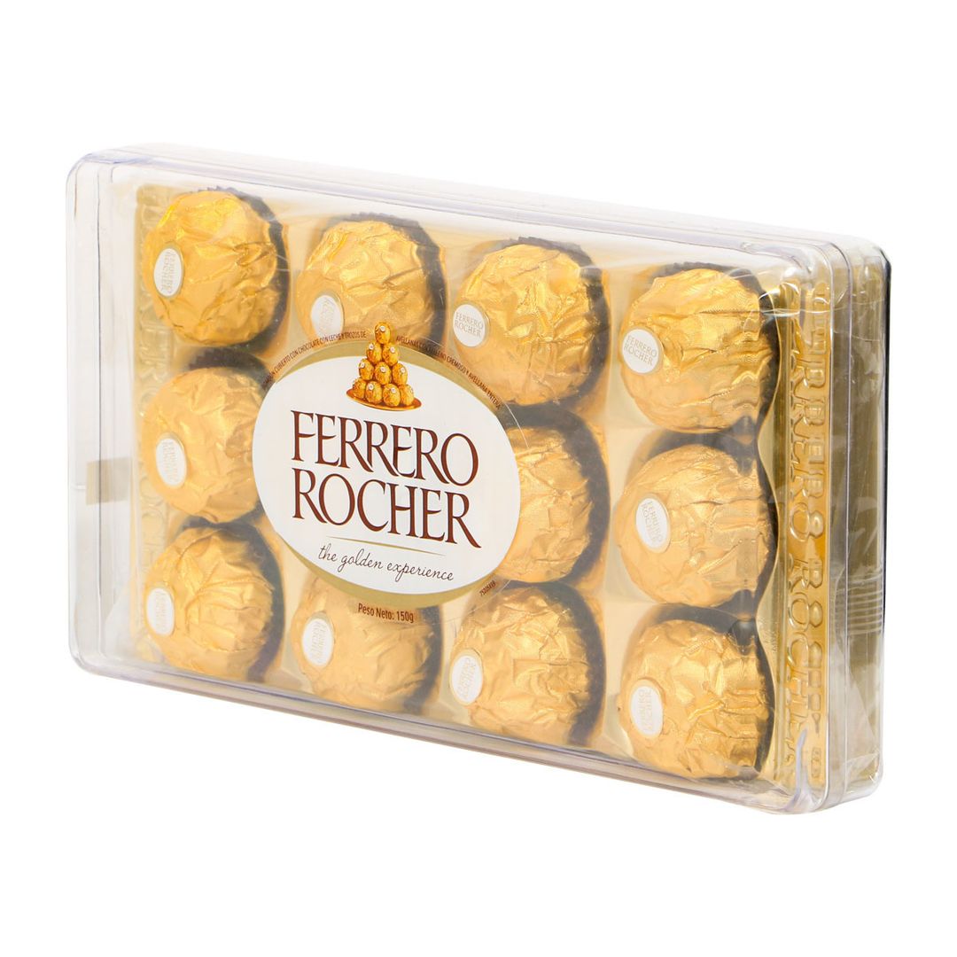 Pack 12 Uds Bombones Ferrero Rocher Estuche 150g - 917221