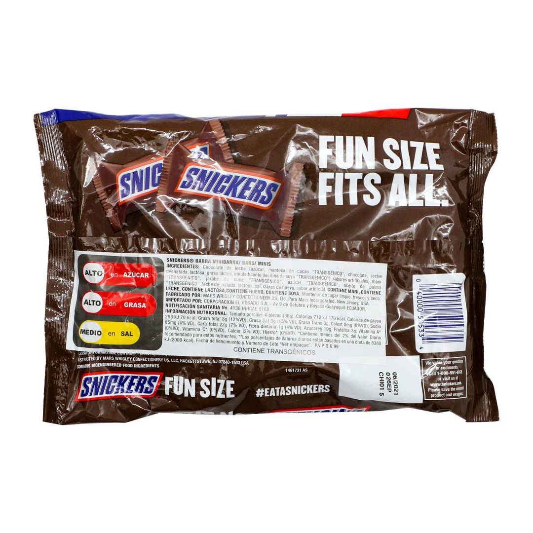 Funda de Chocolates Snickers Barra 300.2g - 917249