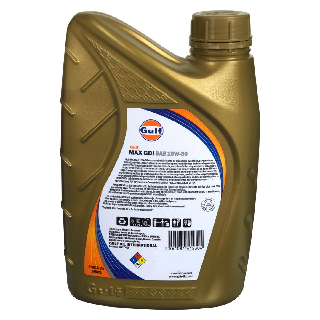 Aceite Automotriz Gulf Max SAE 10w30 - 946ml - 942294