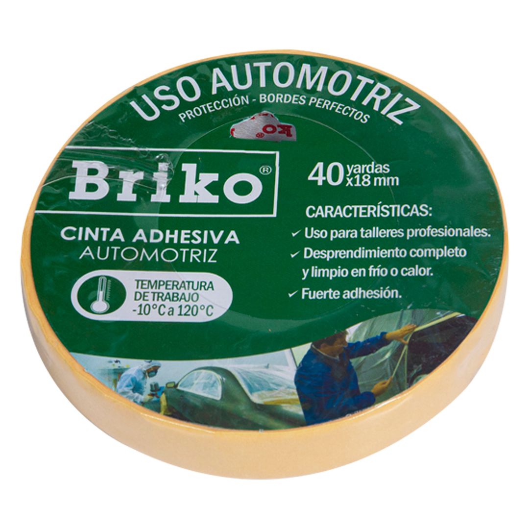 Cinta Masking Automotriz Briko 40ydx18mm - 917631