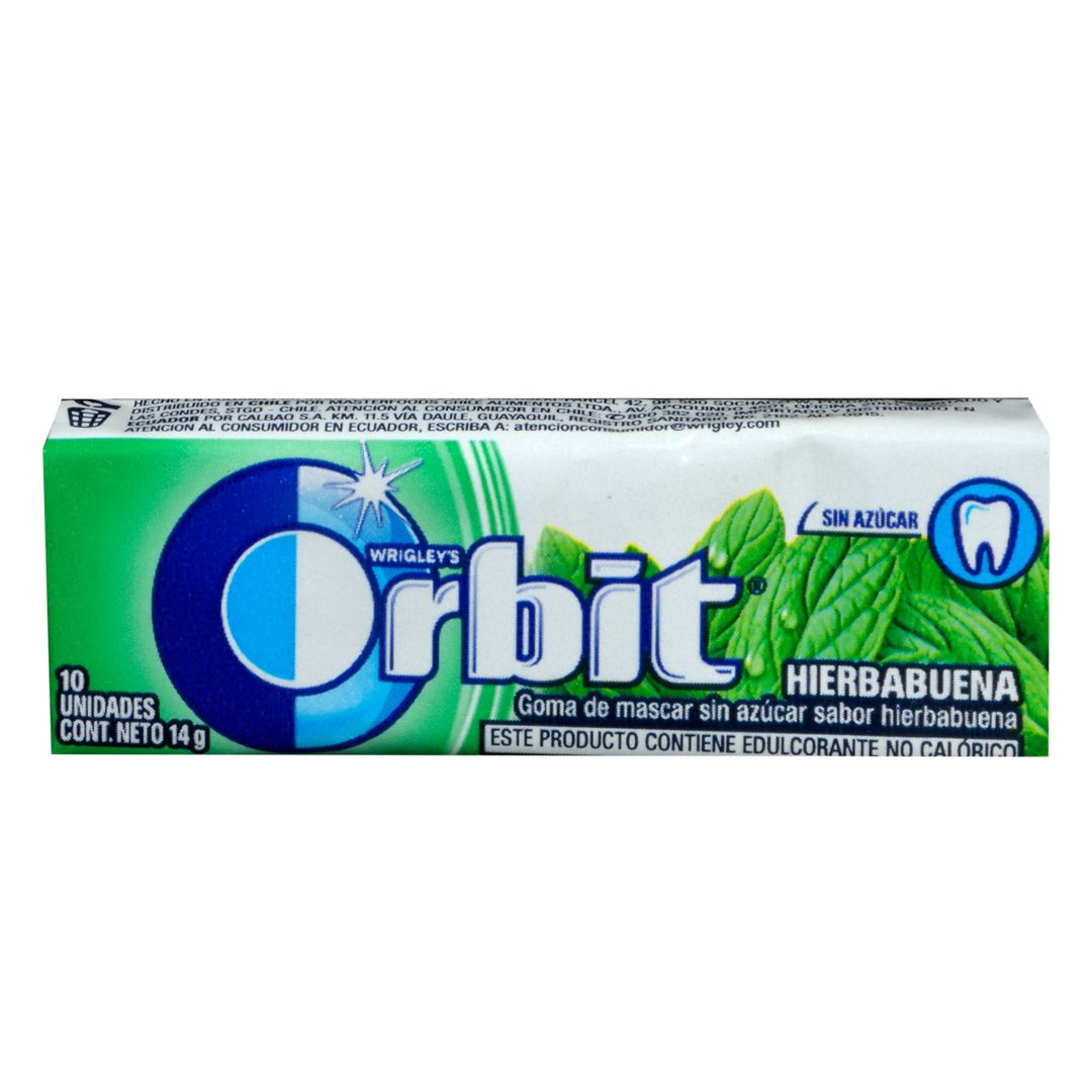 Pack 10 Uds Chicle Orbit Hierbabuena 14g - 919965