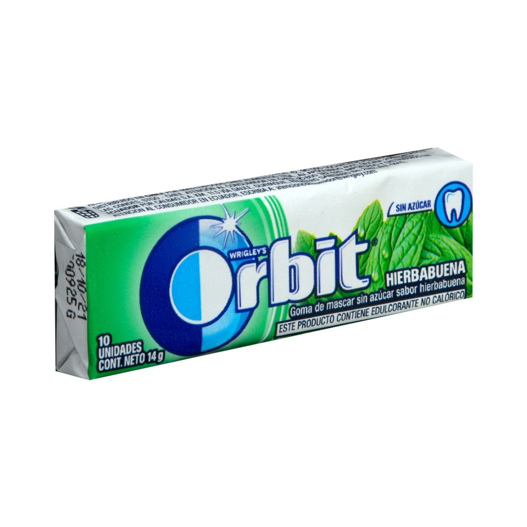 Pack 10 Uds Chicle Orbit Hierbabuena 14g - 919965