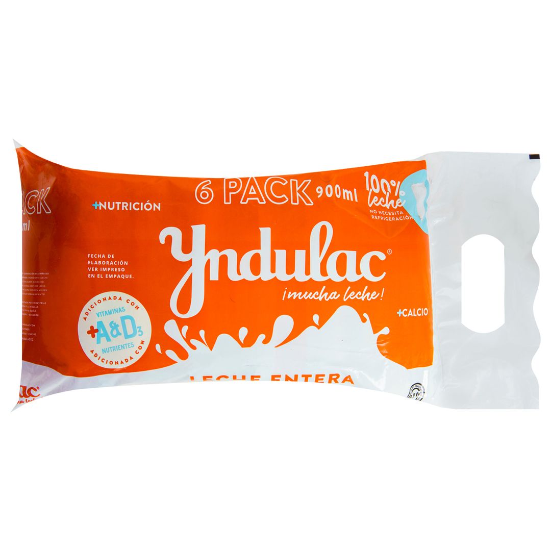 Pack 6 Uds Funda de Leche Indulac Entera 900ml - 920909