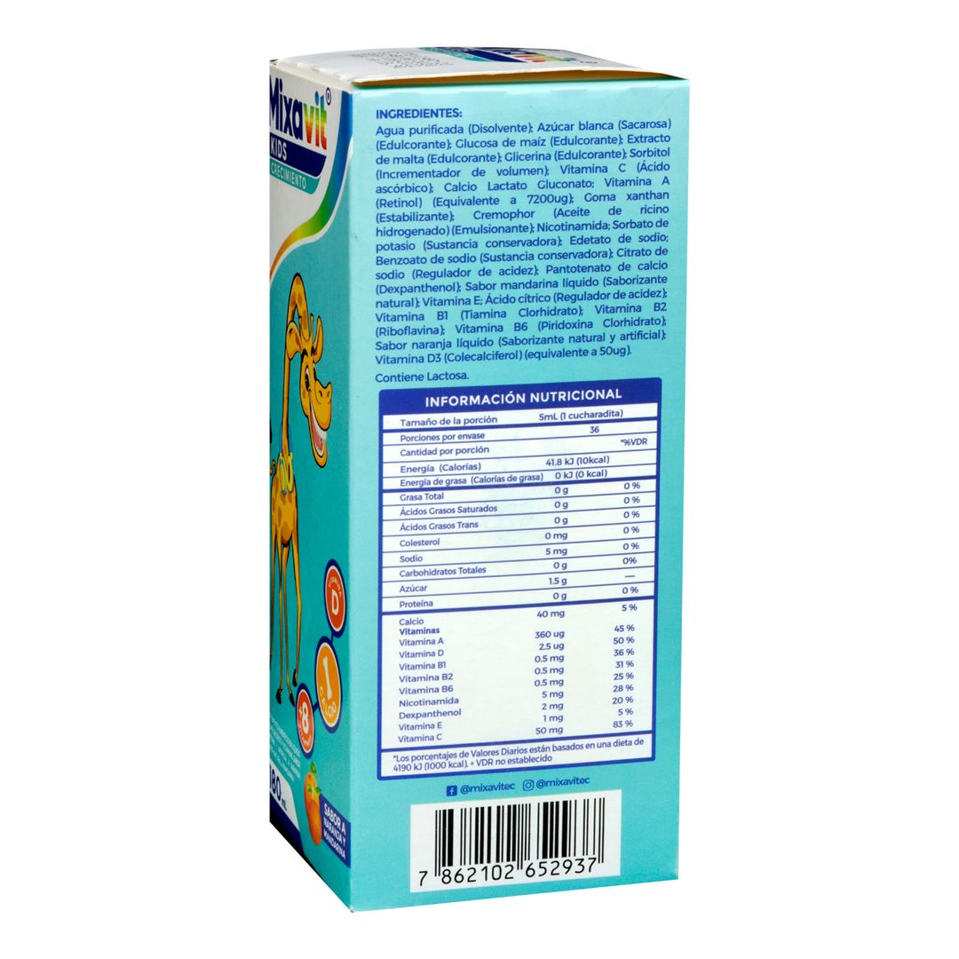 Jarabe Mixavit Kids Multivitaminico Crecimiento 180ml - 921016