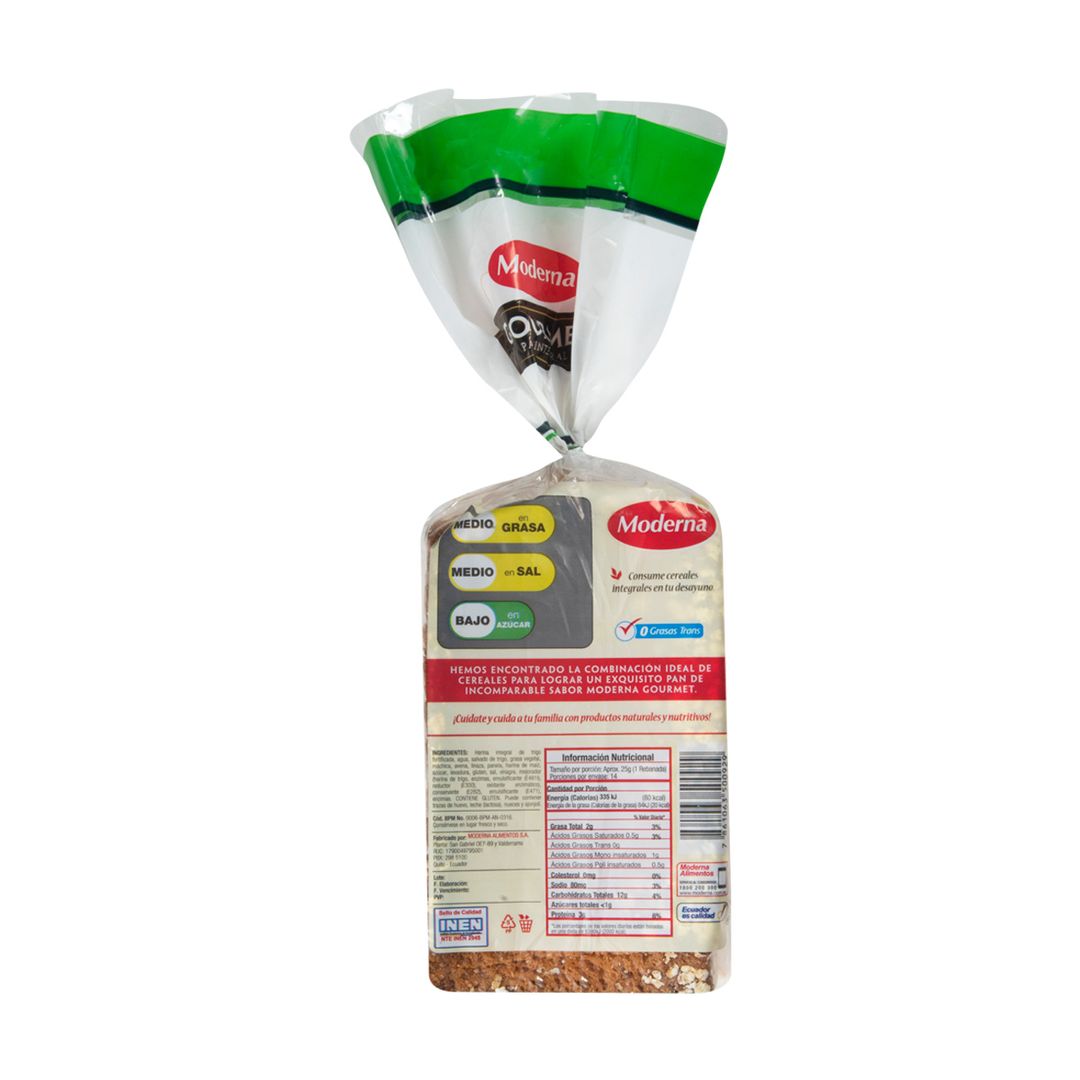 Pan Molde Moderna Integral Gourmet Cinco Cereales 350g - 921125
