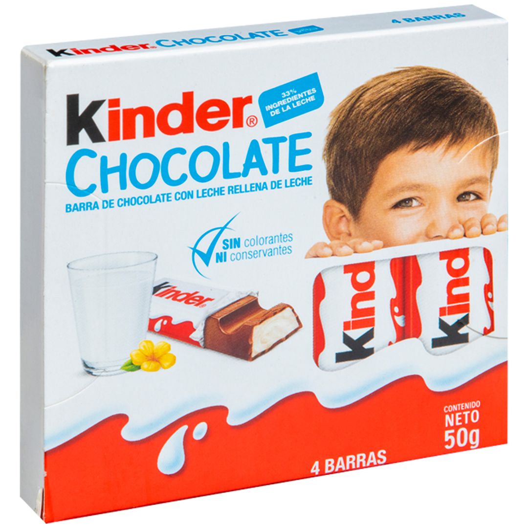 Pack 4 Uds Chocolate Kinder 50g - 921169