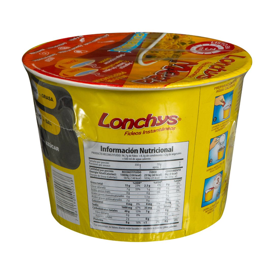Fideo Instantáneo Lonchys Sabor a Pollo 107g - 921538