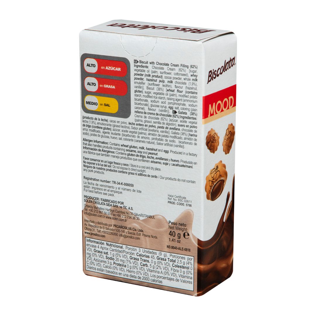 Galletas Biscolata Rellena Rellenas 40g - 921624