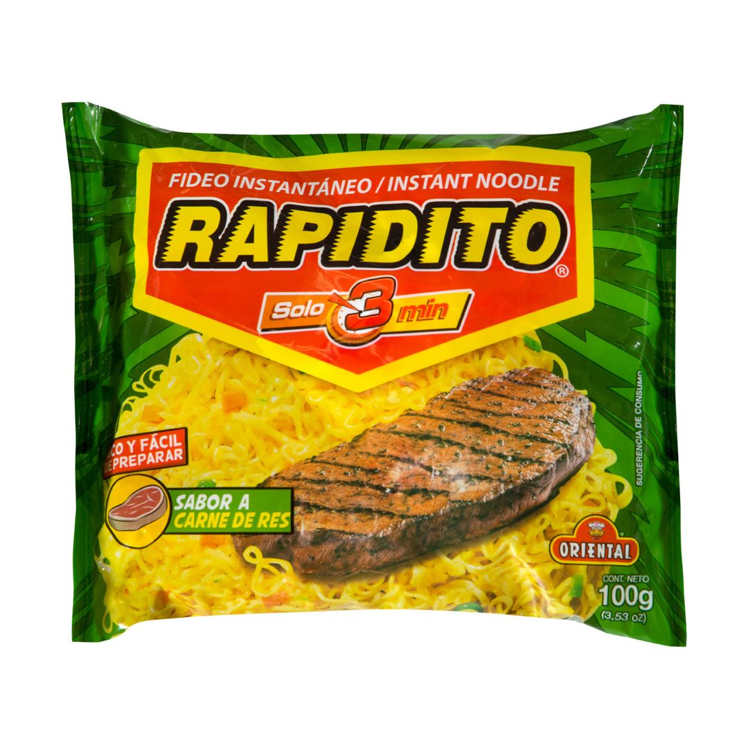 Fideo Instantáneo Rapidito Sabor a Carne 100g - 921700