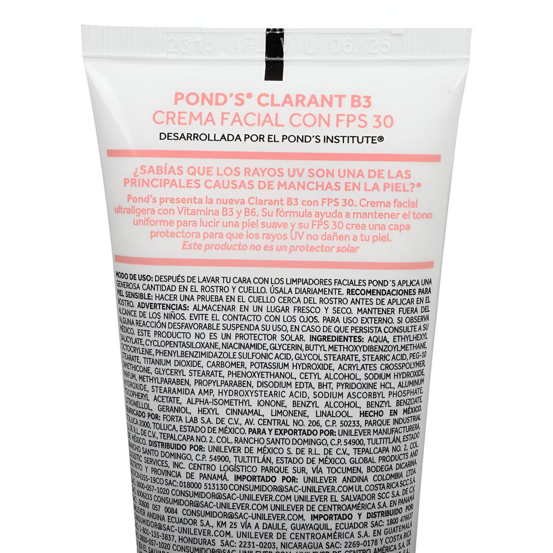 Crema Facial Pond’s Clarant B3 FPS30 Día 100g - 922782
