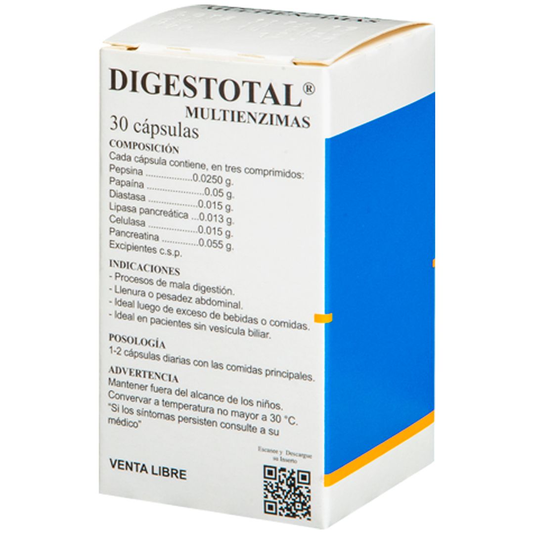 Digestotal Multienzimas 30 Cápsulas - 922801