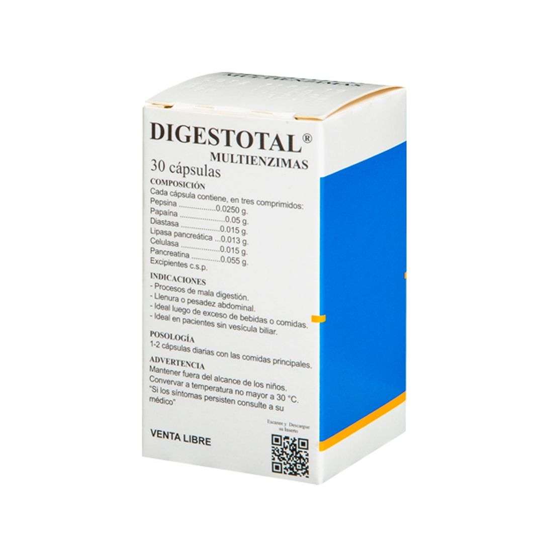 Cápsulas Digestotal Multienzimas - 30 Unidades - 922801