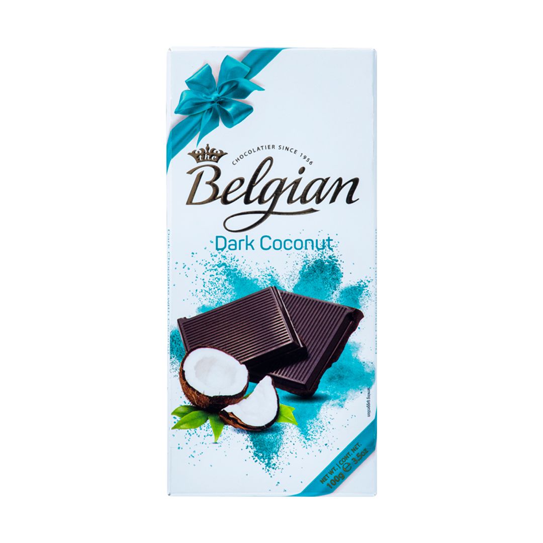 Chocolate The Belgian Oscuro en Barra con Coco 100g - 922899
